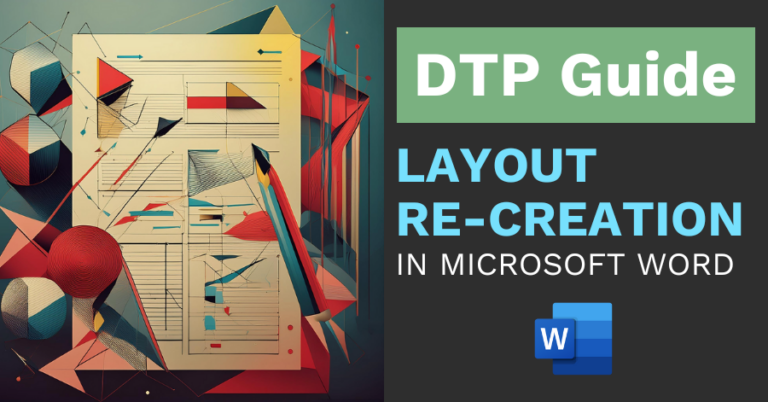 Layout re-creation of PDF in Word